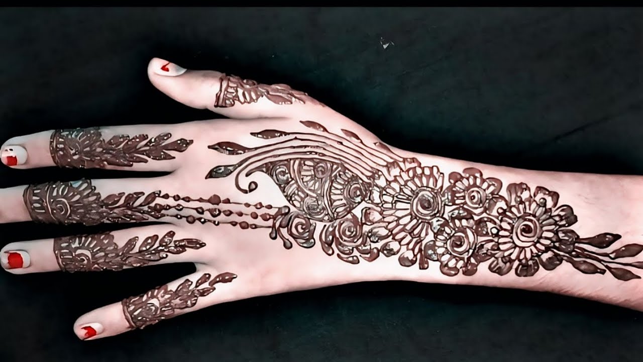 Latest mehndi designs back side | simple mehndi designs easy mehndi ...