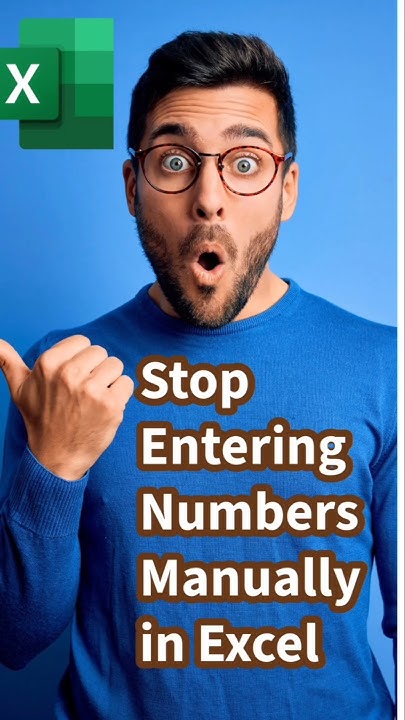 Stop Entering Numbers Manually in Excel - YouTube