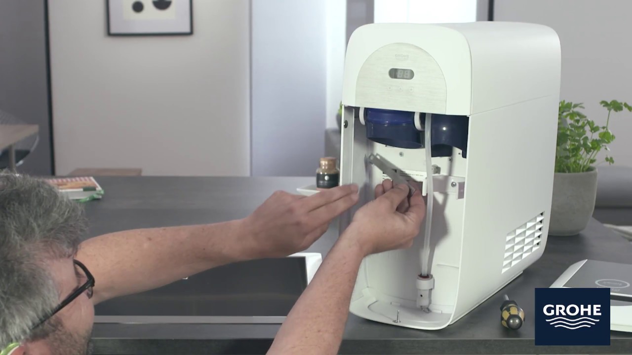 Installer GROHE Blue vandhane med brus - YouTube