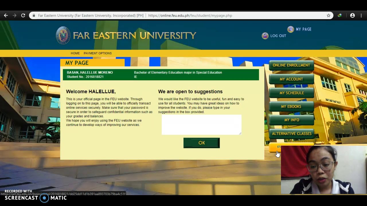 FEU Student Portal - Prof Evaluation - YouTube