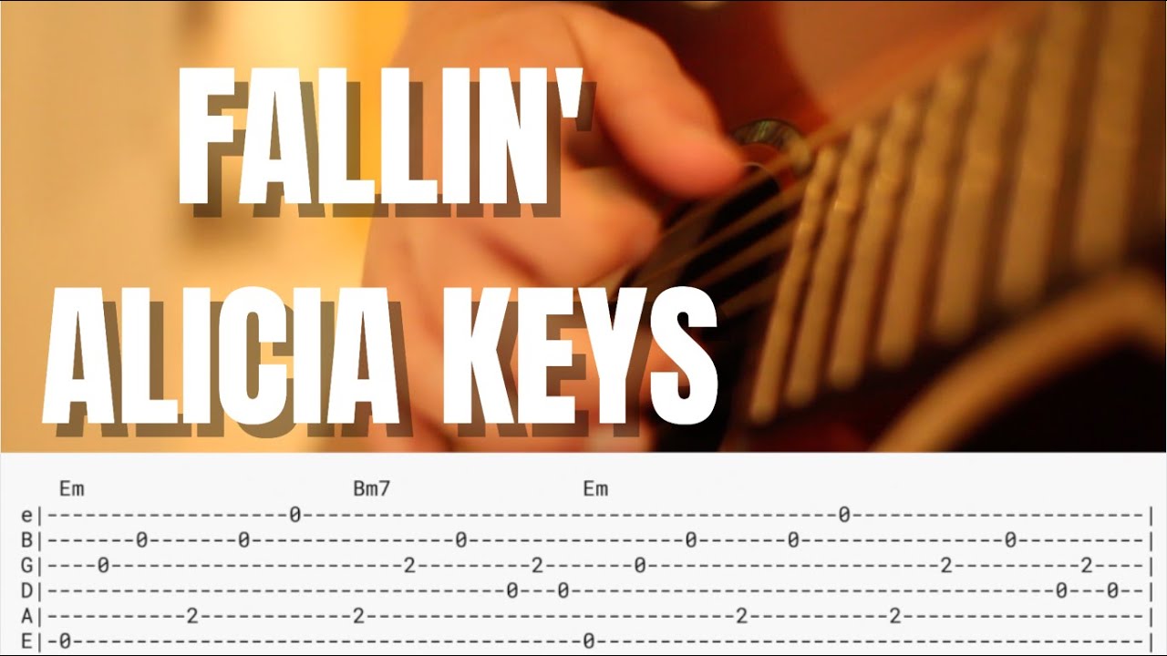 Fallin' by Alicia Keys Guitar Tabs / Tutorial / Cover - YouTube