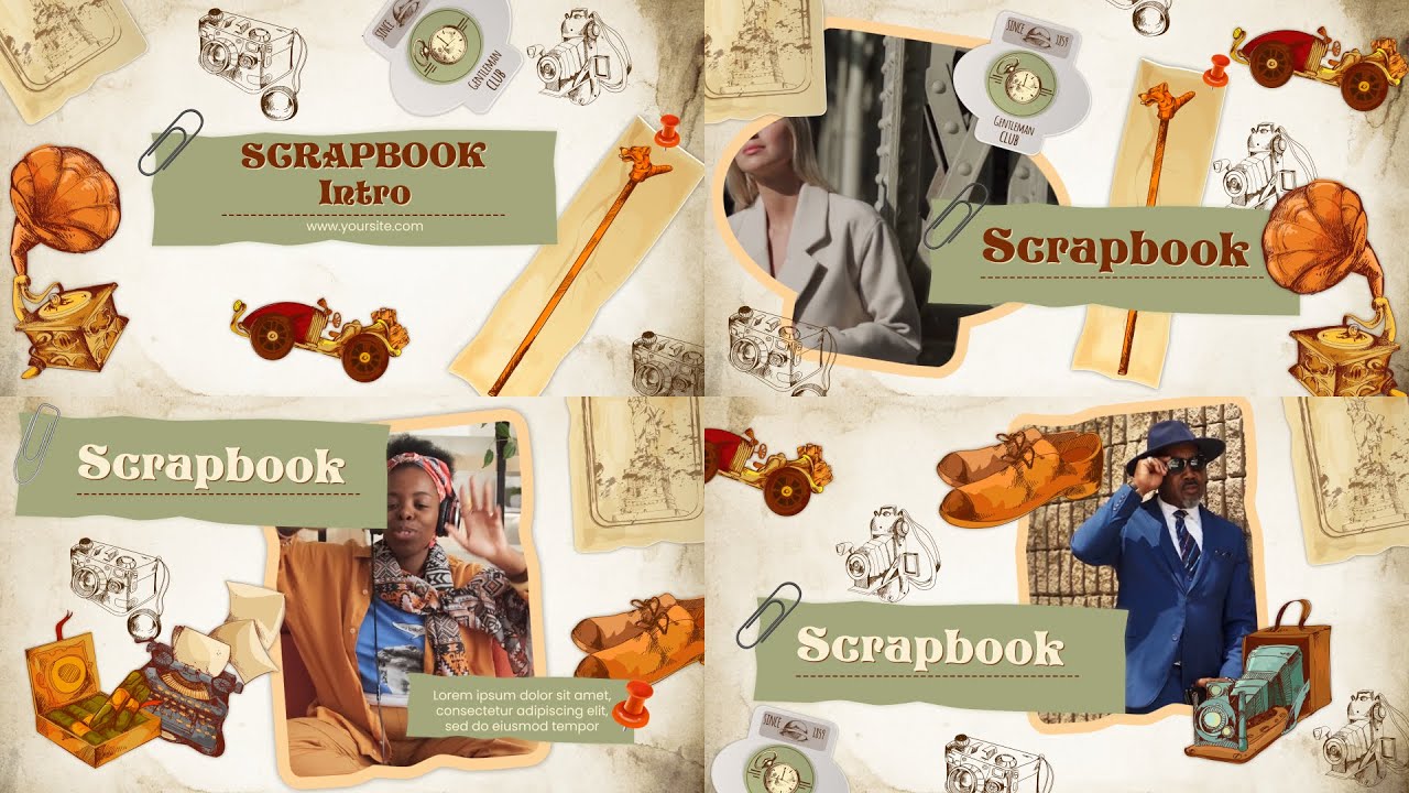 Scrapbook Intro After Effects Templates Design Video Templates | No ...