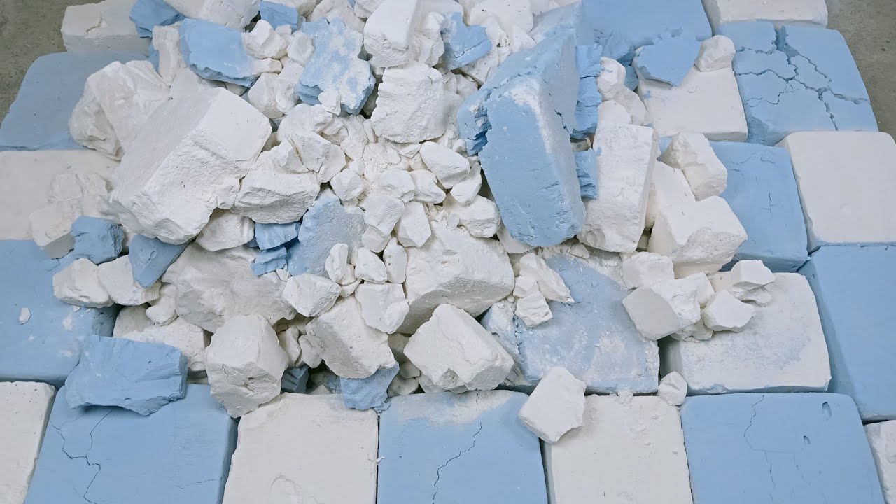 Soft gym chalk blocks mass crush | crunchy | satisfying | ASMR - YouTube