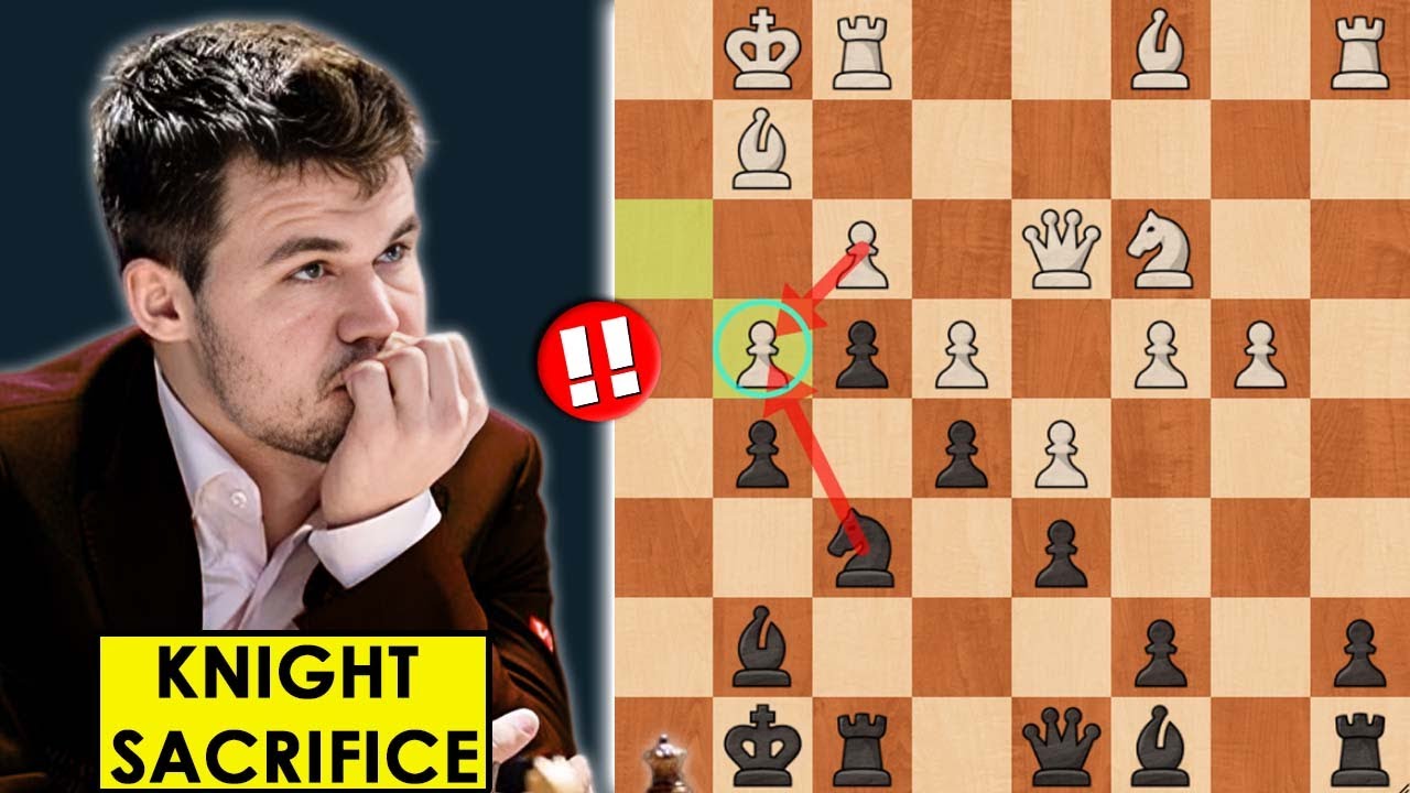Positional KNIGHT SACRIFICE by MAGNUS CARLSEN - YouTube