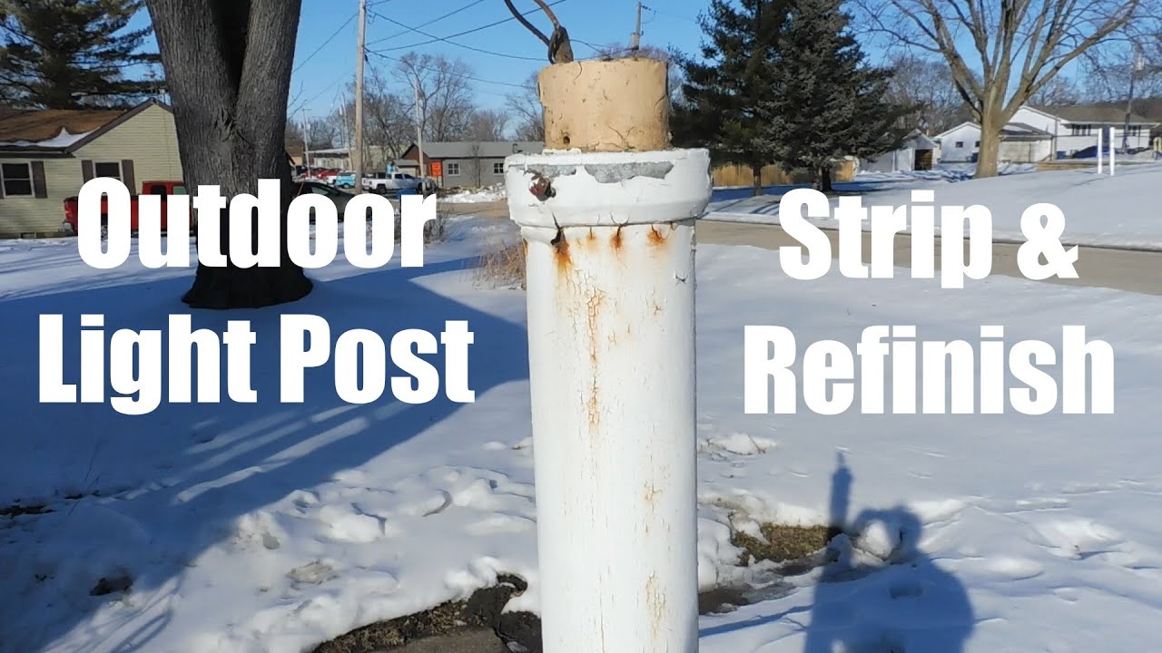 Outdoor Light Post Strip and Refinish Process - YouTube