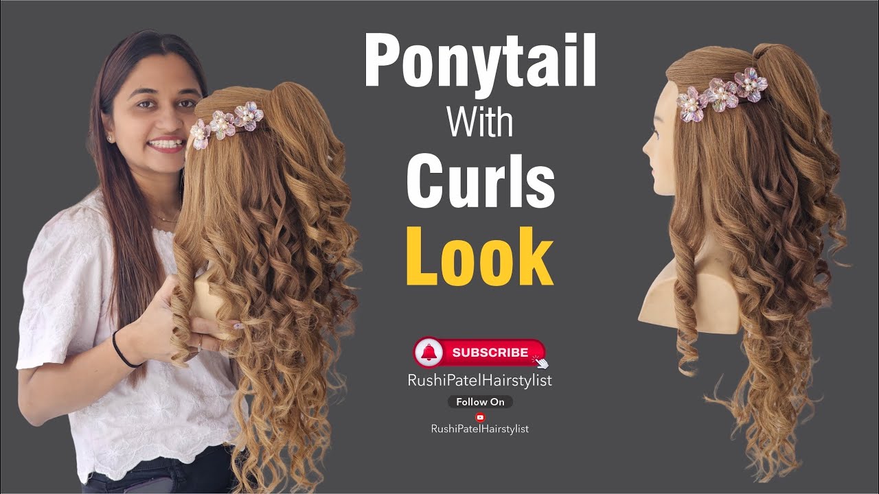 Easy and Quick Ponytail Hairstyle Look - YouTube