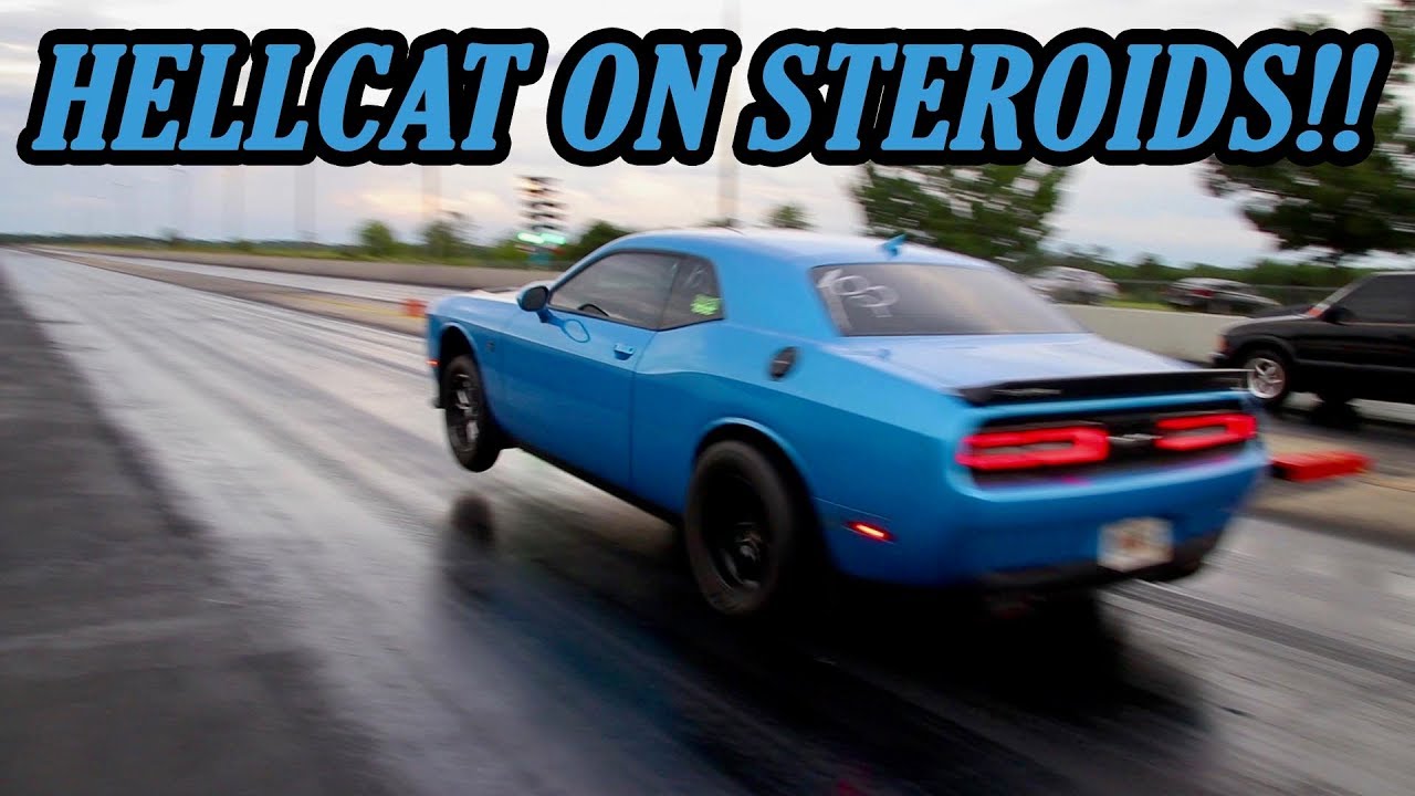 DODGE HELLCAT CHALLENGER WHEELIE WAS CRAZY! THIS HELLCAT WAS ON ...