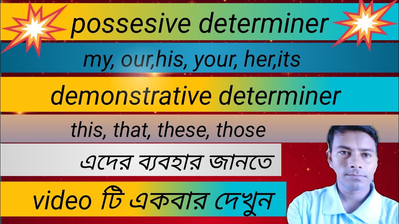 What Kinds Of Possesive Determiner What Kinds Of Demonstrative