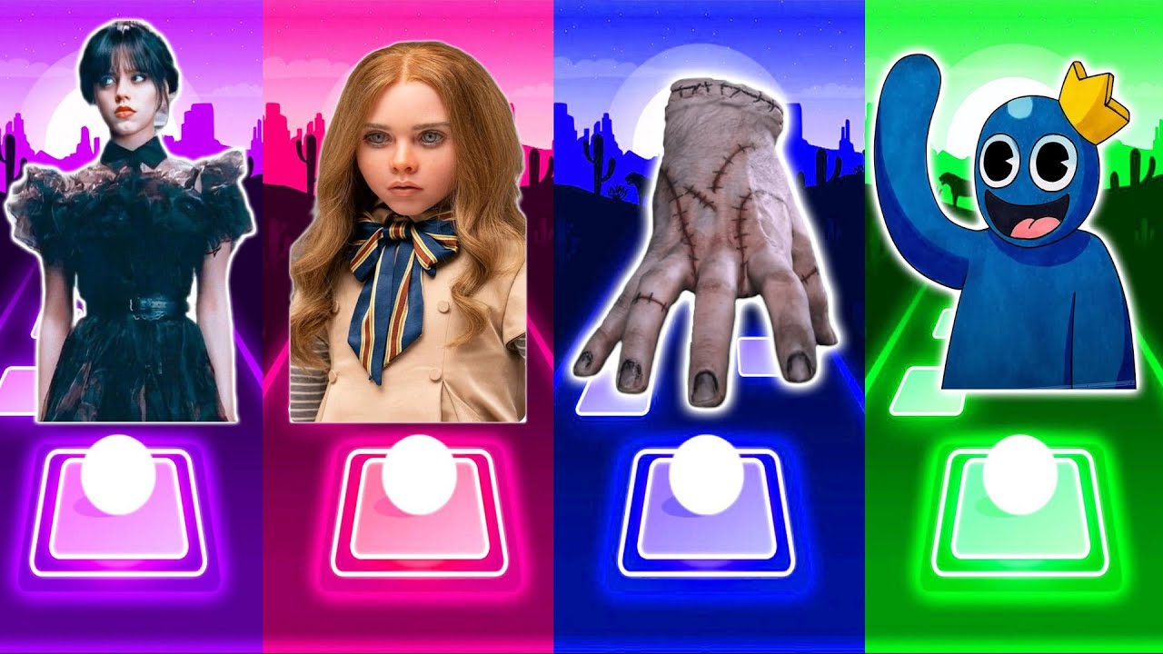WEDNESDAY ADDAMS 🆚 M3GAN MEGAN 🆚 THING 🆚 RAINBOW FRIENDS BLUE - YouTube