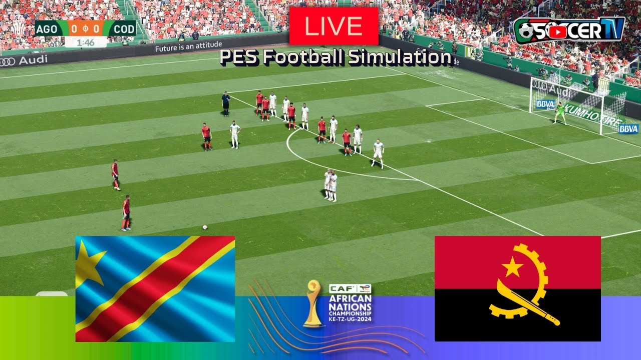 LIVE 🔴 | Angola vs. Congo DR- African Nations Championship | PES 21 ...