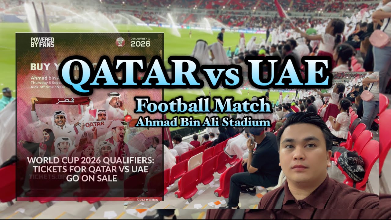 Qatar vs UAE football match - YouTube