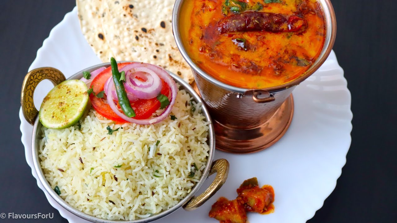 Restaurant Style Dal Tadka & Jeera Rice | Homemade Jeera Rice & Dal Fry ...