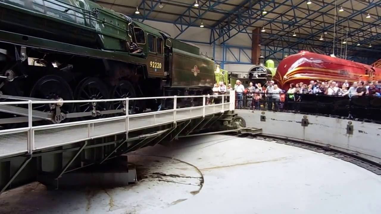 National Rail Museum turntable in York - YouTube