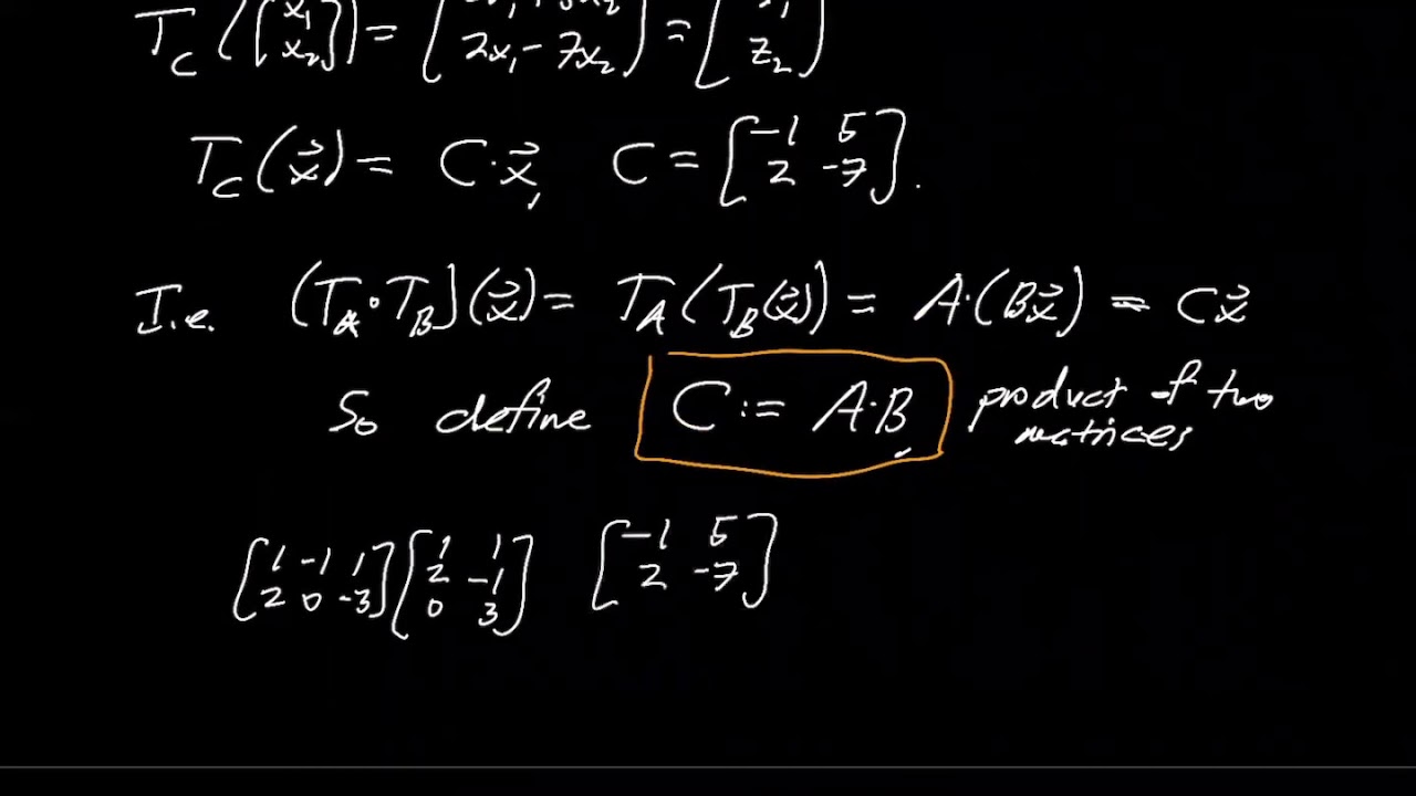 Example of matrix multiplication via composition of transformations ...
