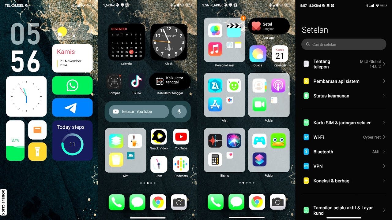 Tema iOS Premium Flash Plus+ Tema iPhone Permanen Tampilan iPhone Buat ...