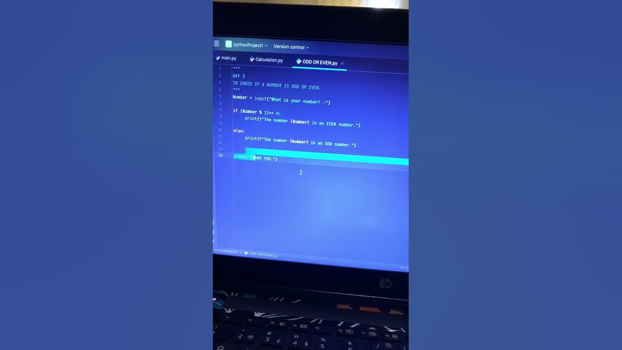 Python projects for beginners. | Even or Odd number output| - YouTube