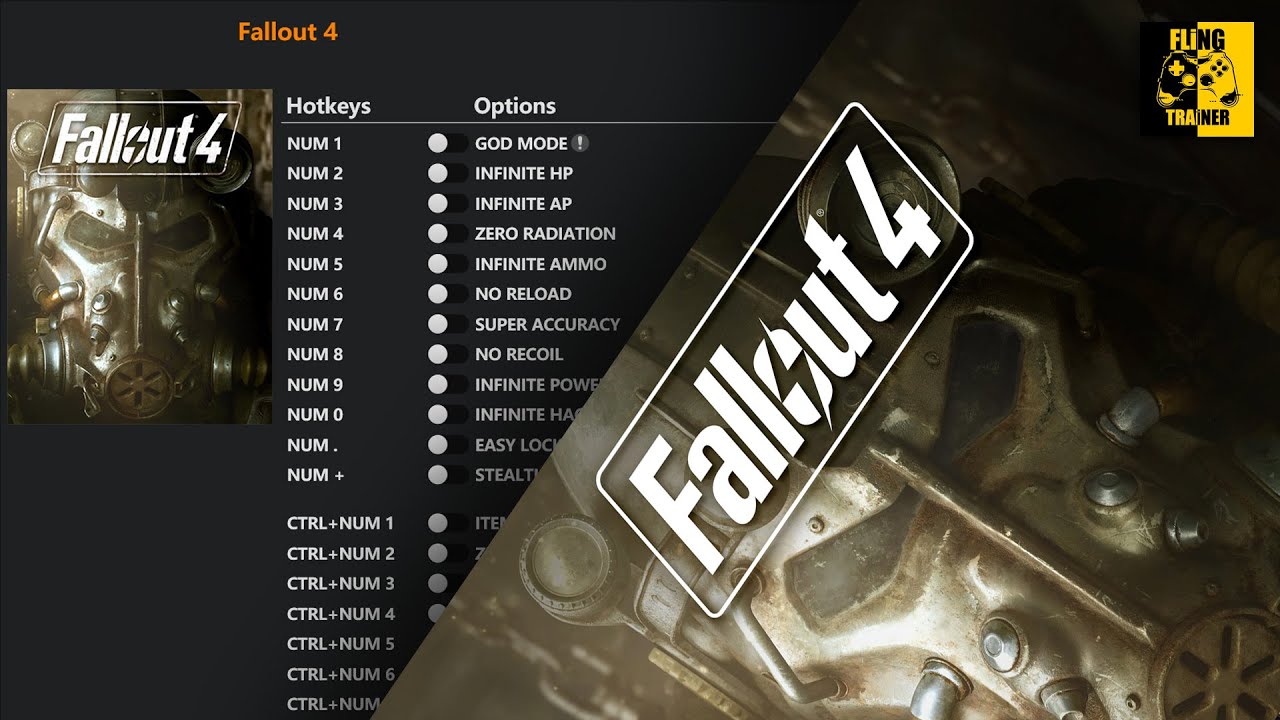 Fallout 4 Trainer - FLiNG | FLiNGTRAiNER - YouTube