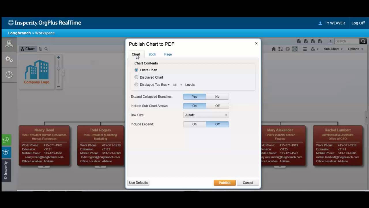 OrgPlus RealTime Express - Publishing with Sub Charts - YouTube