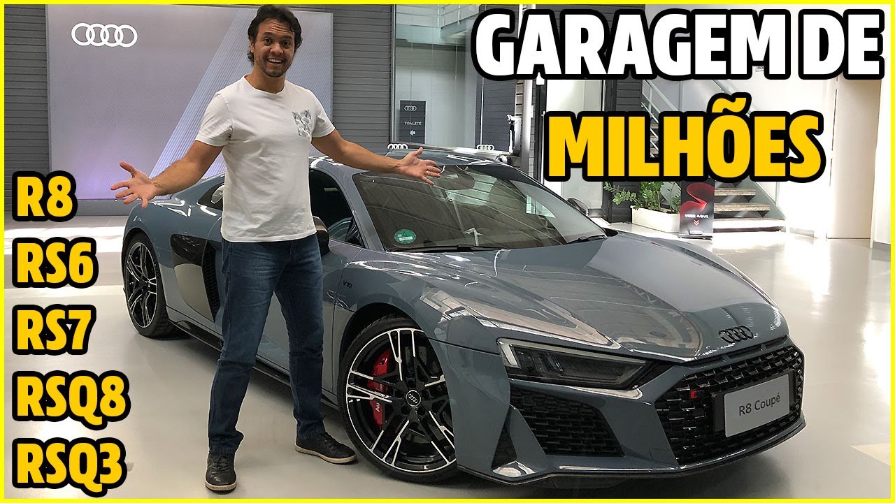GARAGEM DE R$ 4,2 MILHÕES. VI DE PERTO O NOVO AUDI R8 E QUATRO RS. QUAL ...