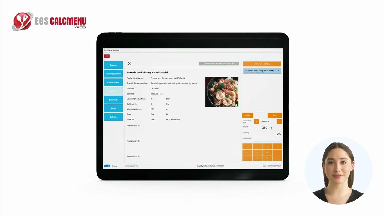 EGS CALCMENU Web | Food Label Assistant - YouTube