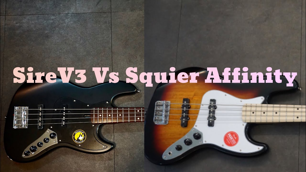 초보자에게 추천하는 베이스기타 "Sire V3 vs Squier Affinity" - YouTube