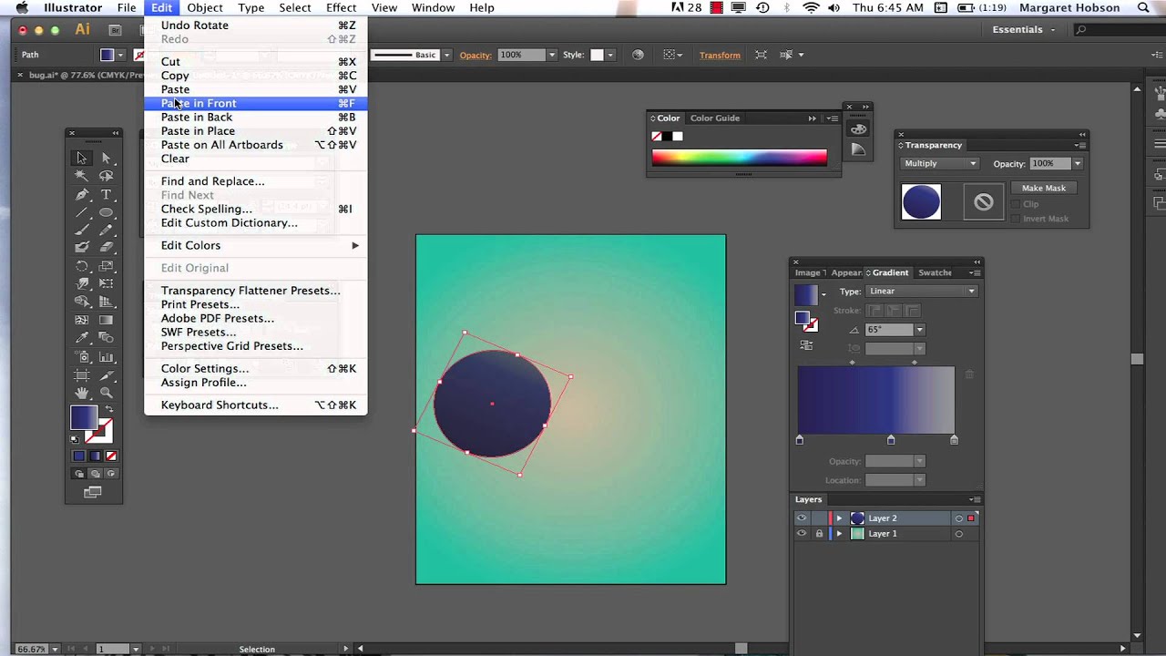 Creating Highlights and Shadows with Gradients in Illustrator CS6 - YouTube