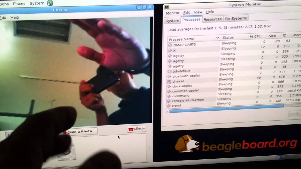 Beaglebone Black and Microsoft camera - YouTube