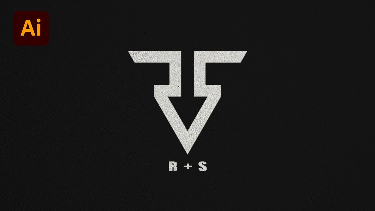 Cara membuat logo monogram huruf R + S di adobe illustrator - YouTube