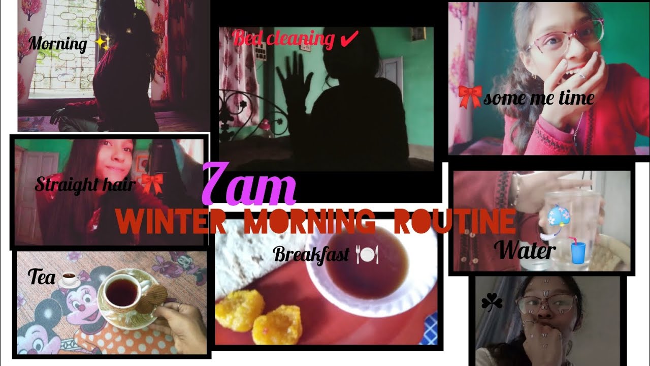My winter morning routine ☕☘️....happy and active routine 🎀7 am morning ...