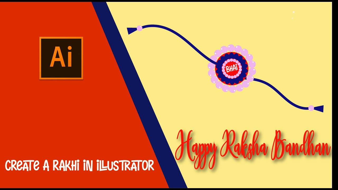 How to Create a Rakhi in illustrator||Raksha Bandhan||#Rakhi# ...