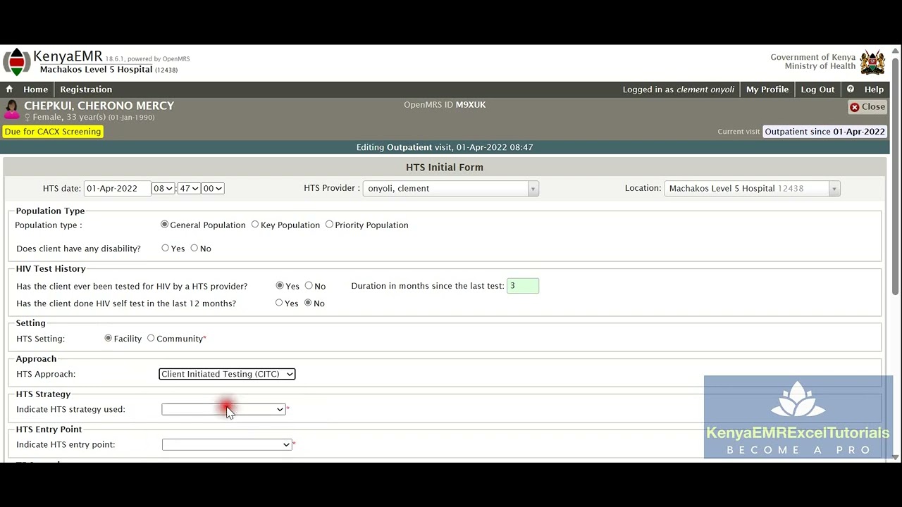 Step by step cheatsheet video on how to record HTS services on kenya ...