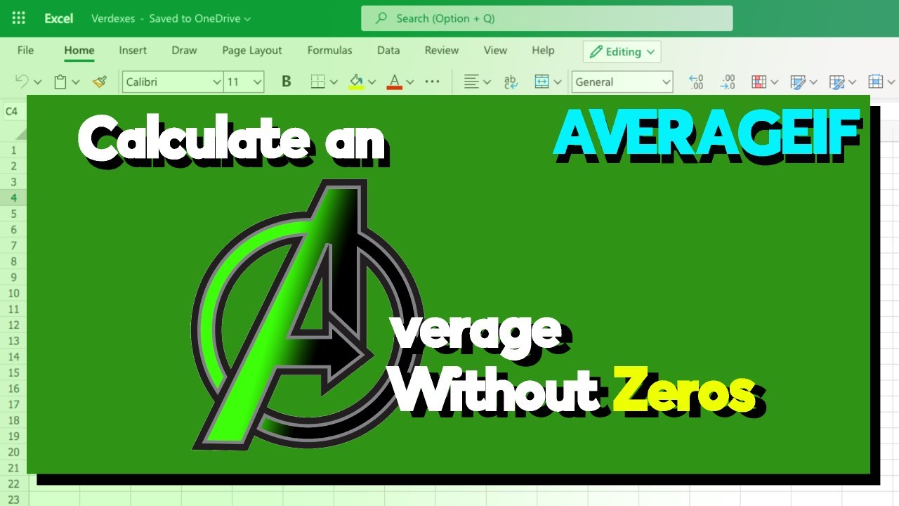 How To Calculate An Average Without Zeros In Excel AverageIF How To Calculate An Average Without Zeros In Excel AverageIF