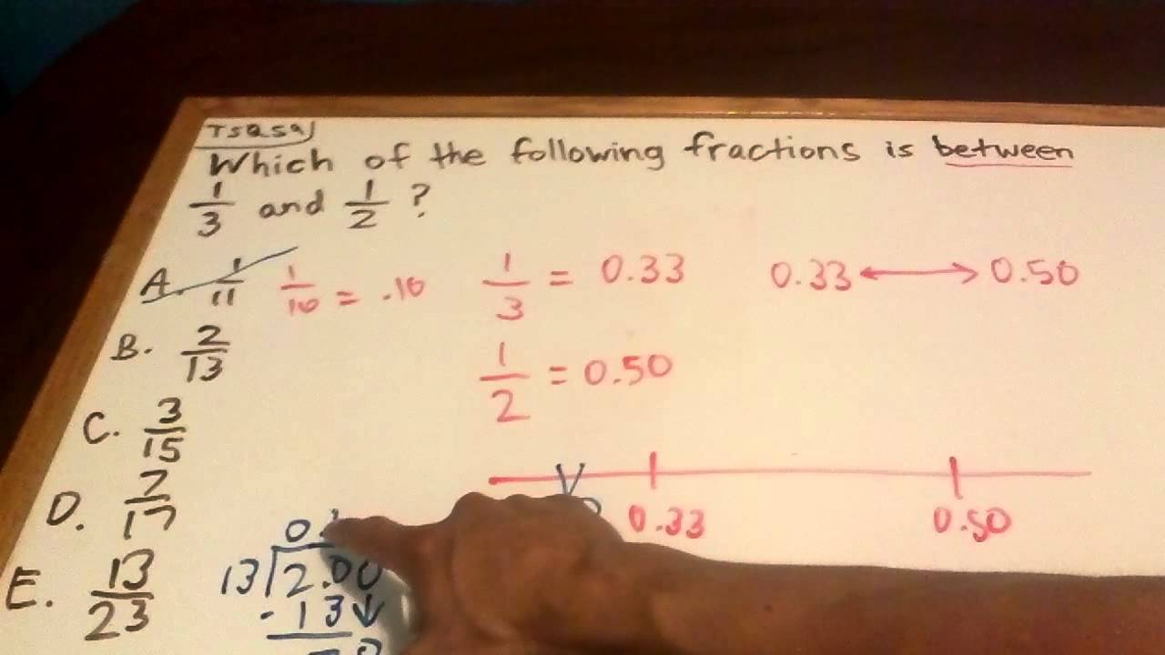 SHSAT MATH: Fraction Question 1 - YouTube