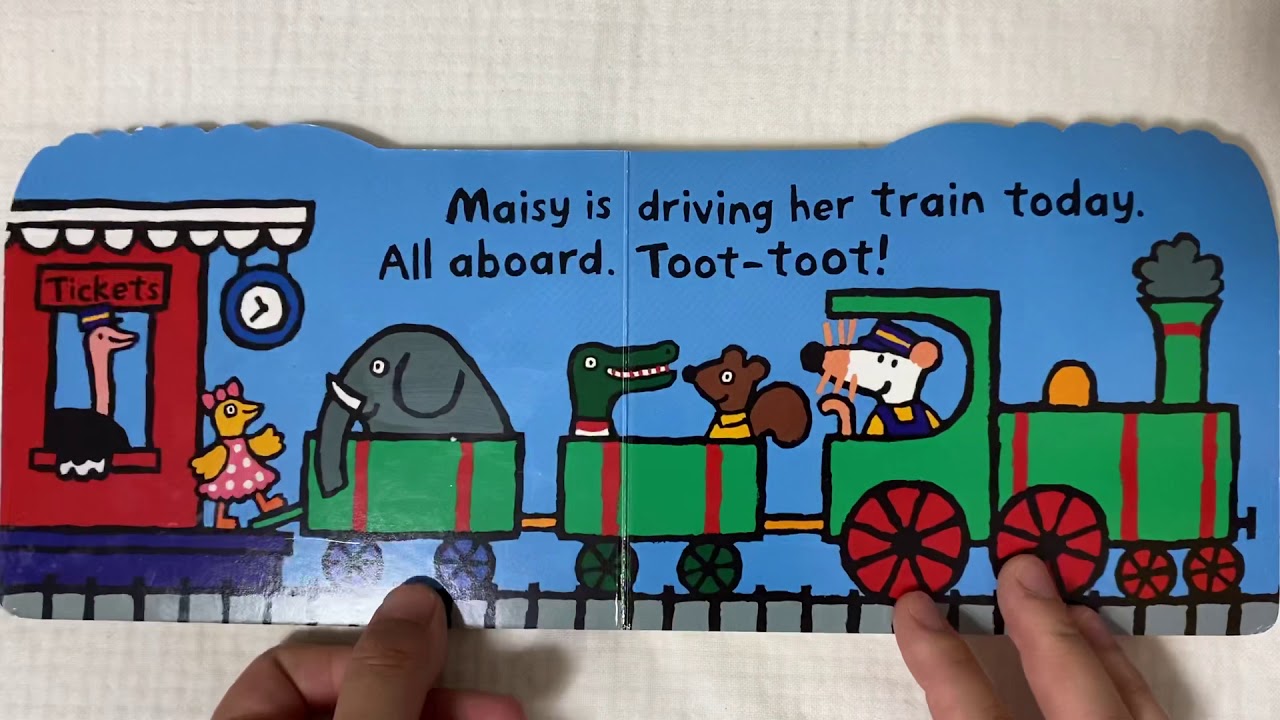 《Maisy’s Train》陶子妈妈读绘本 복숭아엄마 영어그림책읽기 MommyPeach PictureBook - YouTube
