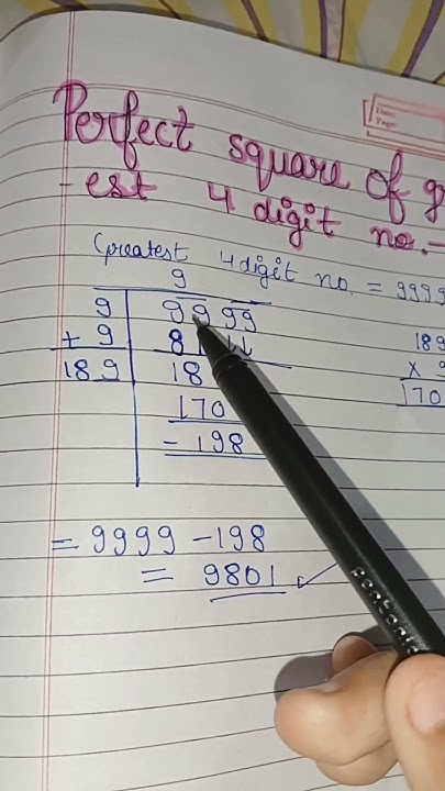 Greatest 4 digit number perfect square - YouTube