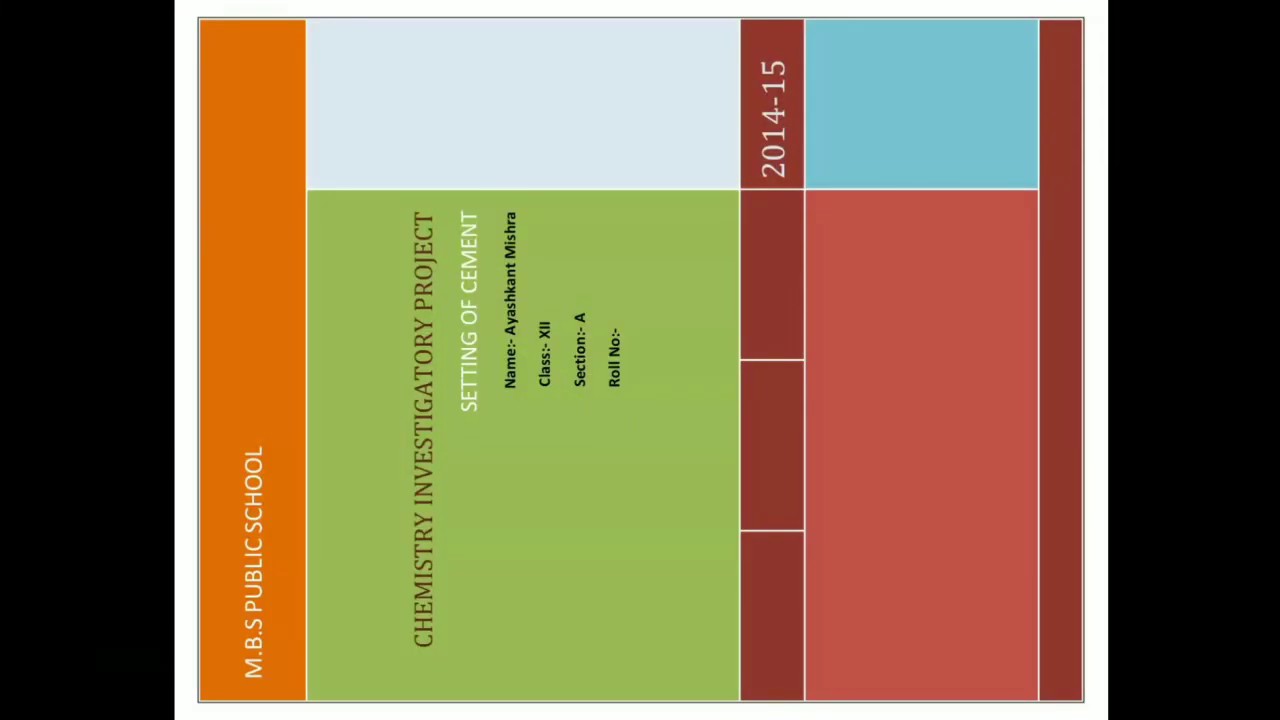 Setting of cement class XII Chemistry project|cbse project chemistry ...