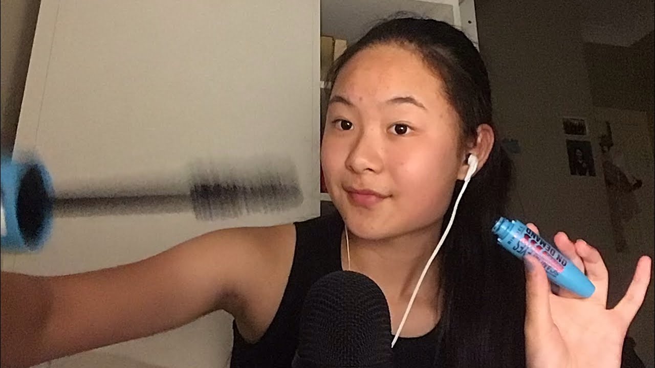 ASMR mascara application in 1 minute (fast and aggressive) - YouTube