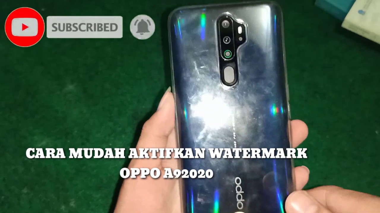 Cara mudah aktifkan watermark Oppo A92020 - YouTube
