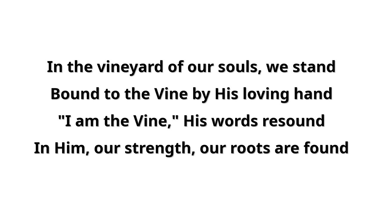 I Am The Vine (lyrics) - Hymns Of Praise (2024) - YouTube