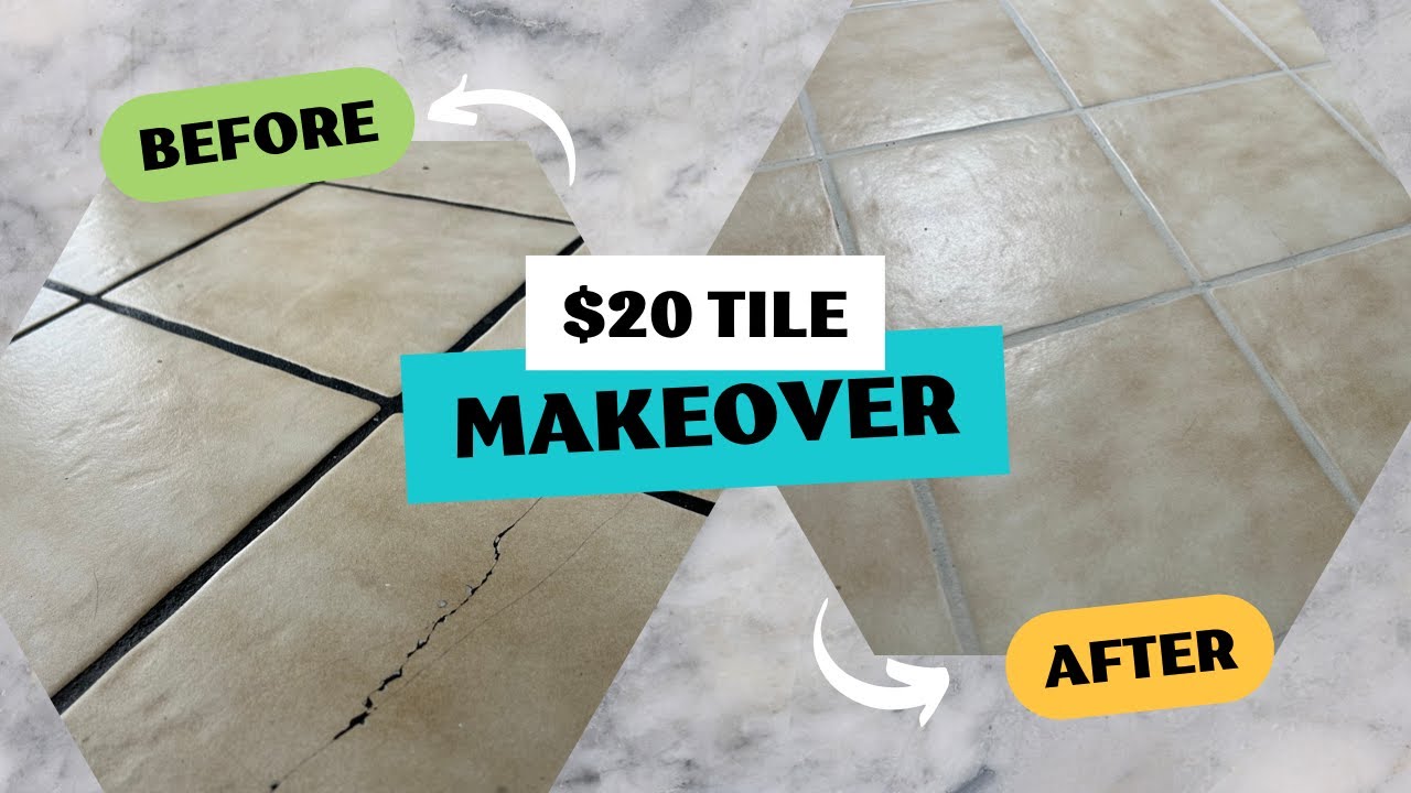 Easy $20 Tile and Grout Makeover - YouTube