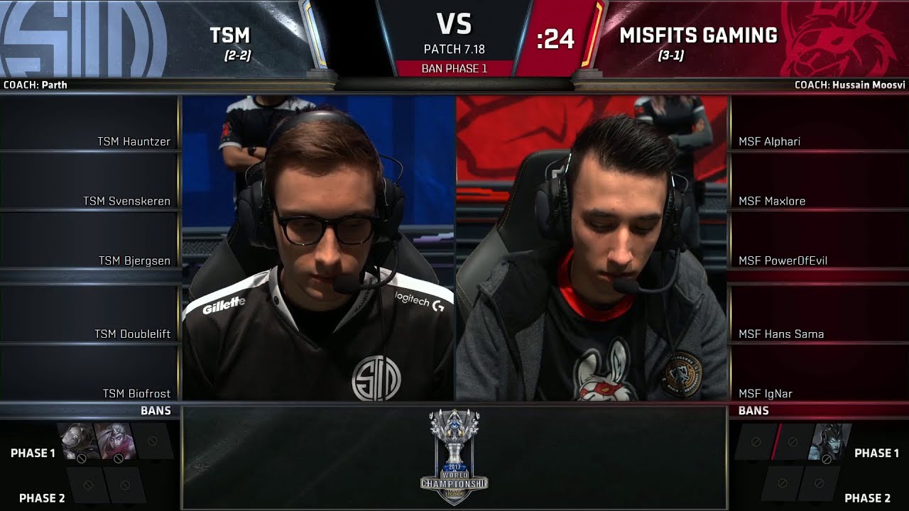 TSM vs MSF - 2017 World Championship - Group Stage Day 7 - Team SoloMid ...
