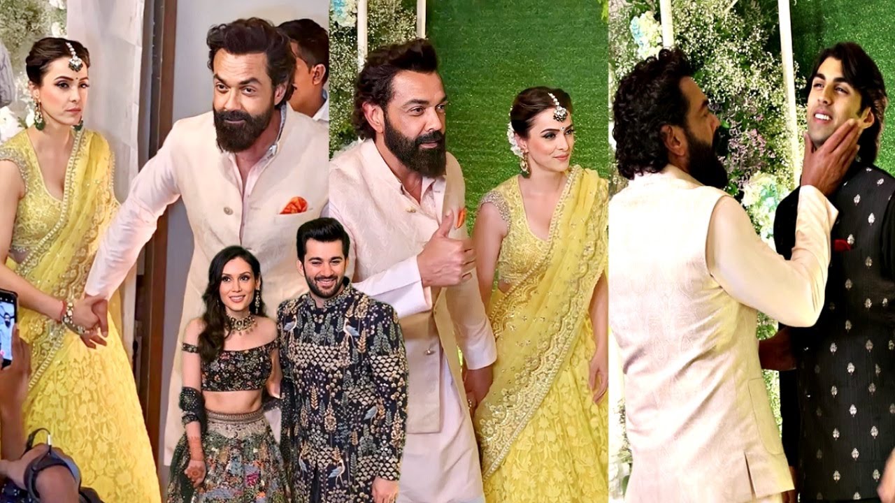 Bobby Deol Family, Wife Tanya And Son Aryaman Deol At Sunny Deol Son ...