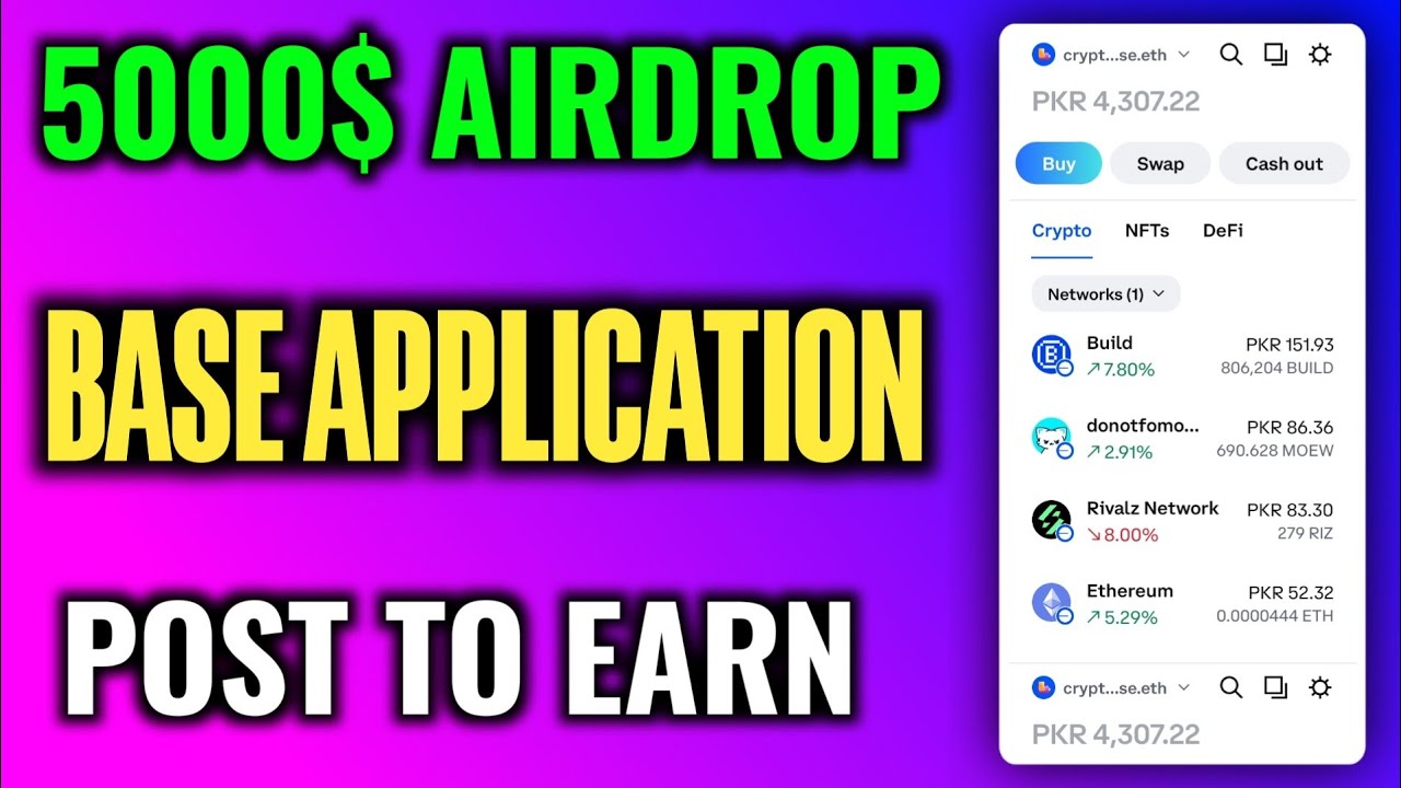 Base Application Weekly Earning & 5000$ Base Airdrop Dont Miss -No ...