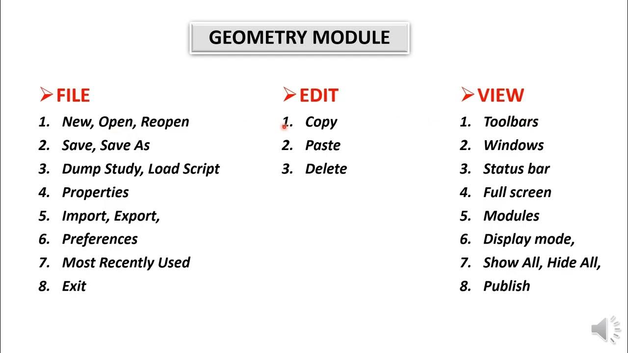 01 Geometry Module Salome Explaining Basics - YouTube