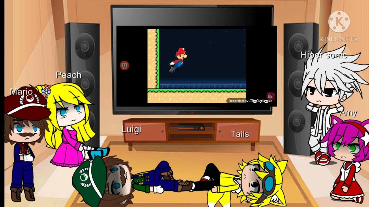 Mario and sonic reacts to neo mario vs hiper sonic - YouTube