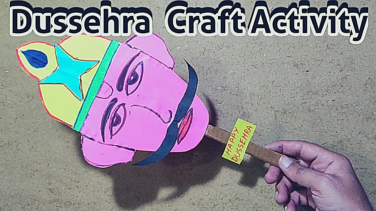 Dussehra Craft / Ravan Face Making / Ravan Face Mask very easy / Ravan ...