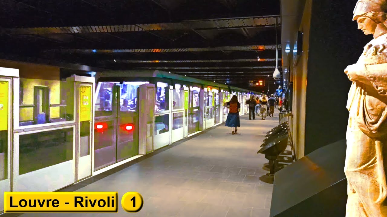Louvre - Rivoli | Line 1 : Paris métro ( RATP MP05 ) - YouTube