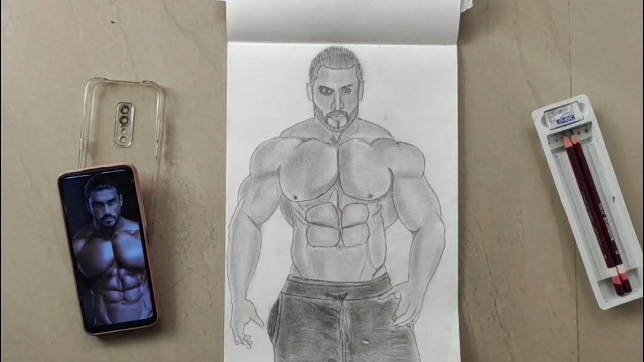 sangram chougule full drowning😯😯/sangram chougule sketch/Vishal Art's ...
