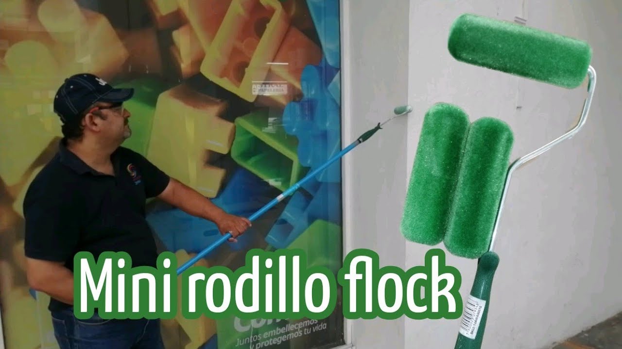Pintar áreas chicas con rodillo MINI FLOCK - YouTube
