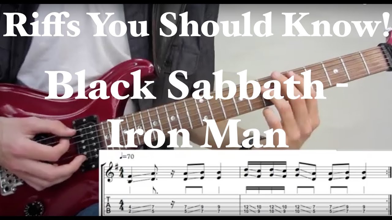 Iron Man - Black Sabbath : Classic Riff Guitar Lesson - YouTube